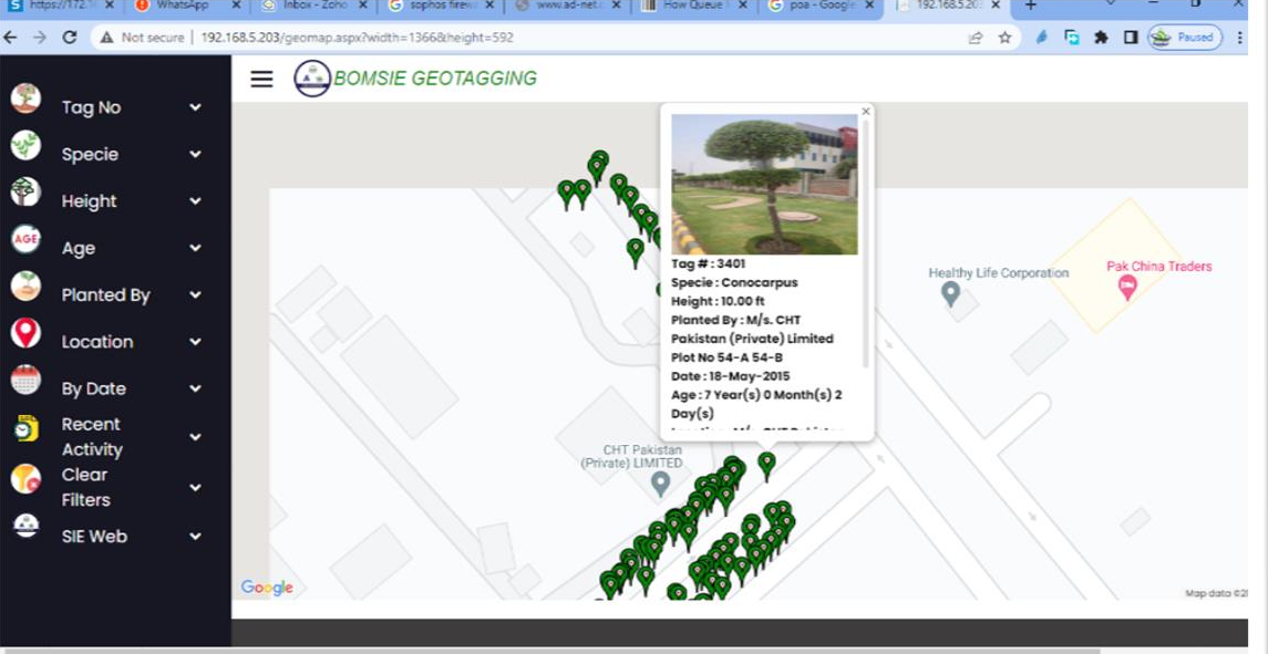 GEO TAGGING SYSTEM OF PLANTS/TREES WITHIN SUNDAR INDUSTRIAL ESTATE ...